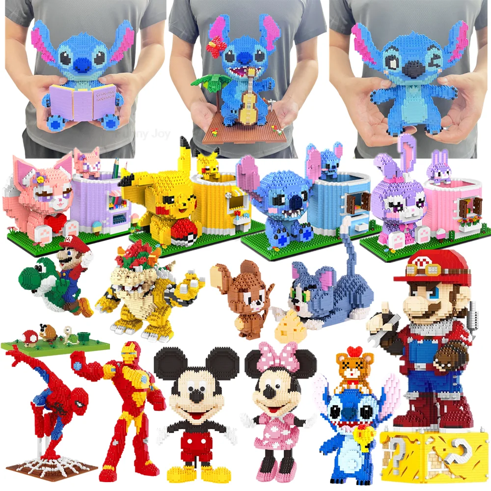 Disney-Micro-bloques-de-construcci-n-de-Mickey-Mouse-Stitch-Super ...
