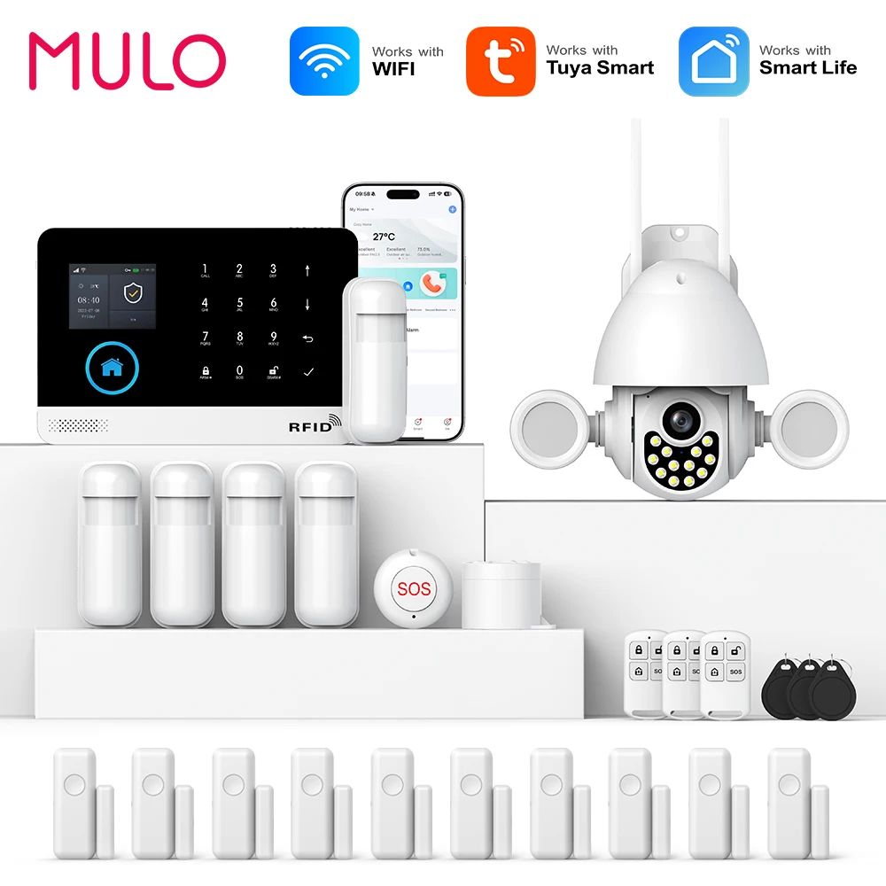 MULO Alarm System For Home Burglar Security 433MHz GSM Home alarm ...
