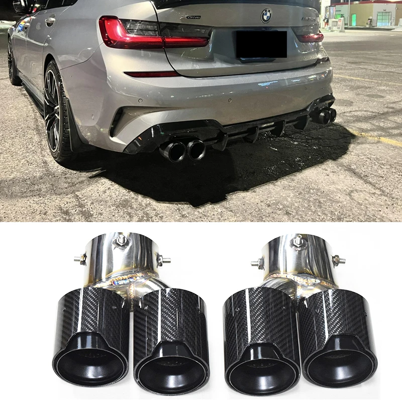 Koolstofvezel Uitlaat Tip Voor Bmw G23 M440i G20 G21 M340i G42 M240i 2021 2022 Dual M Uitlaat ...