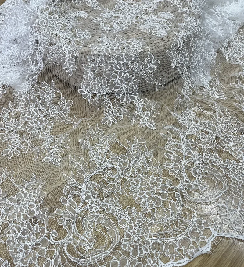 2023 Traditional Handmade Cording Lace 1.4M Wide, 2.9M Long Bridal Lace ...