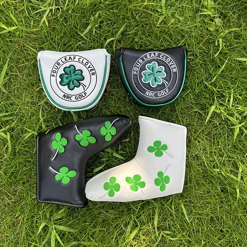 1pc-Durable-Four-Leaf-Clover-Pattern-Golf-Putter-Head-Cover-PU-Leather ...