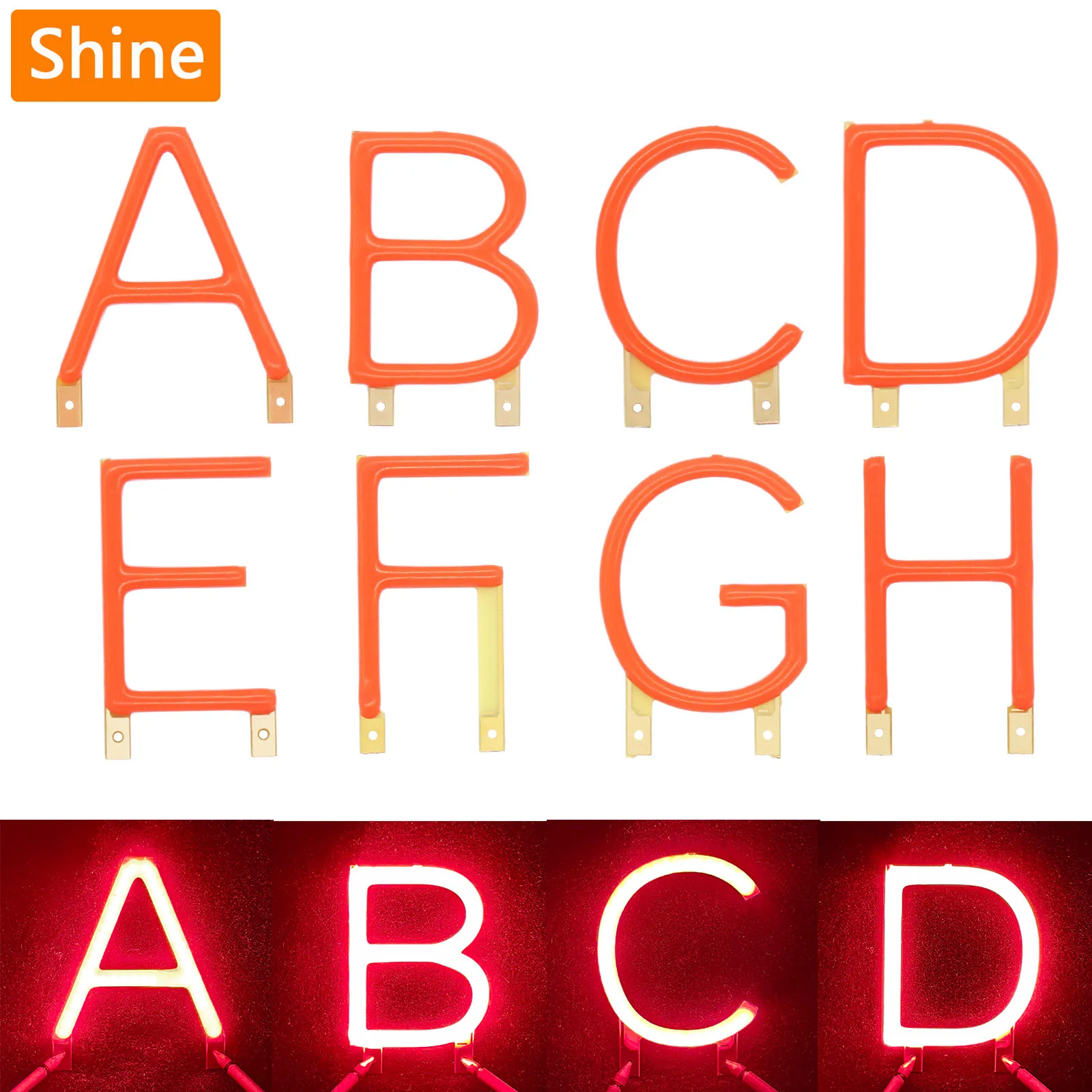 RED-English-Letter-Filament-ABCDEFGHIJKLM-DC3V-LED-COB-Candle-Diodes ...