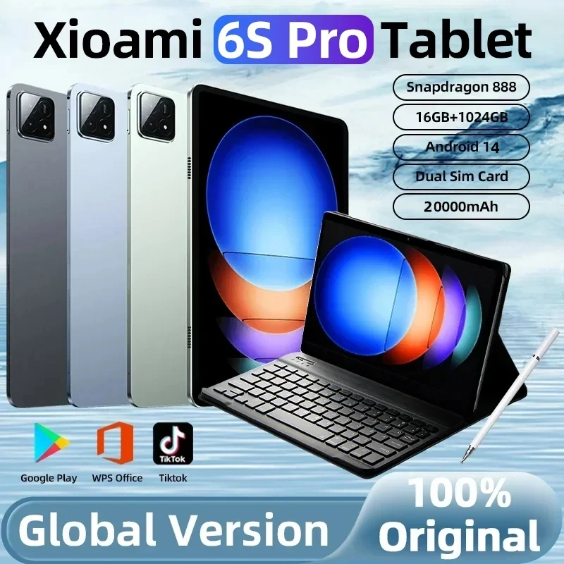 Xioami-Pad-Original-6S-Pro-Tablet-Vers-o-Global-PC-Android-14-16GB-1TB ...