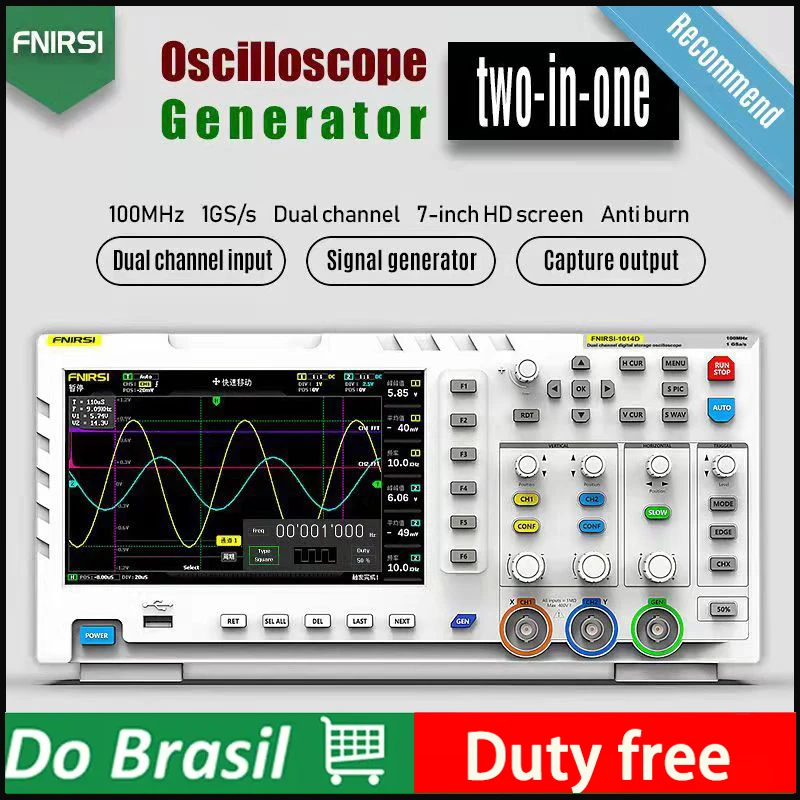 FNIRSI-1014D-Oscilosc-pio-Digital-2-em-1-Dual-Channel-Input-Signal ...