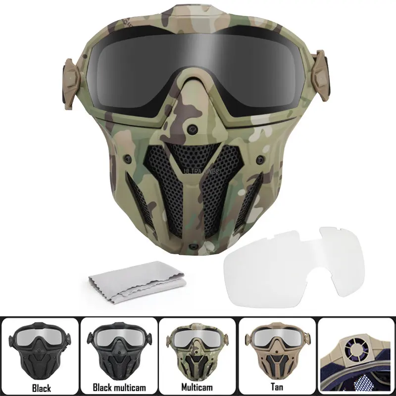 2-Lens-Tactical-Full-Face-Mask-with-Micro-Fan-Anti-fog-Hunting-Shooting ...