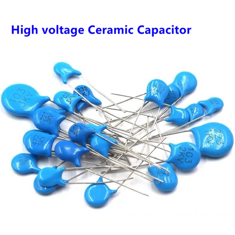20pcs High Voltage Ceramic Capacitor 3kv 2kv 1kv 5pf 10pf 20pf 22pf ...