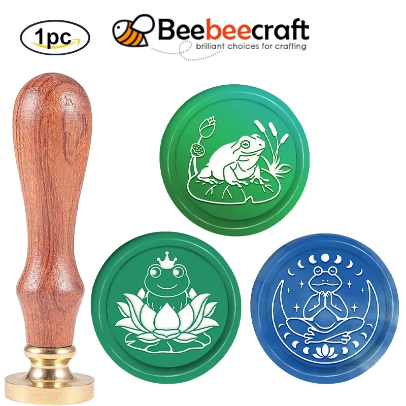 1PC Wax Seal Stamp Frog Sealing Wax Stamps Lotus Leaf 30mm Retro ...