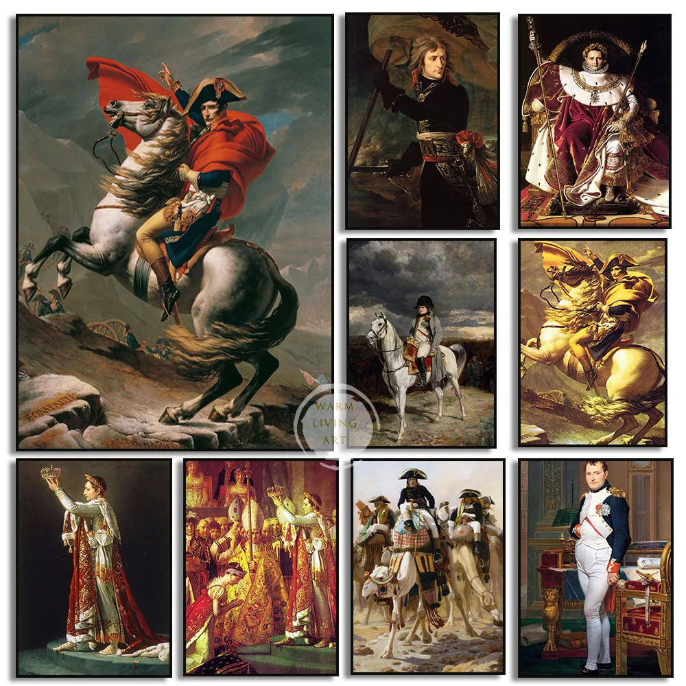 Napoleon Bonaparte Portrait Crossing The Alps Coronation of Napoleon I ...