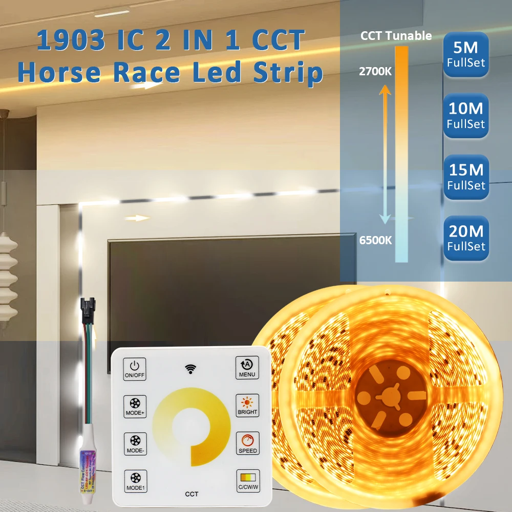 DC24V-CCT-Running-Water-Flowing-LED-Strip-Light-Kit-Double-Color ...