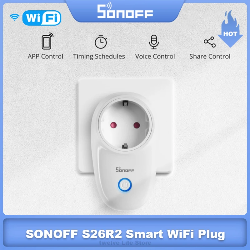 Sonoff Smart Wifi Socket Alexa | Ewelink Wifi Smart Socket Plug - S26 ...