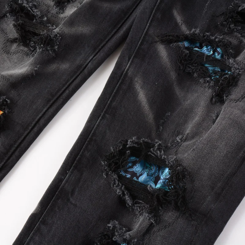 Black Label Jeans Men Destroyed