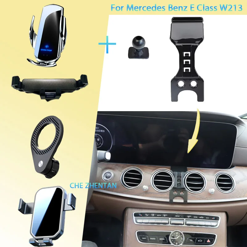 Car Mobile Phone Holder for Mercedes Benz E Class W213 2017~2023 360 ...