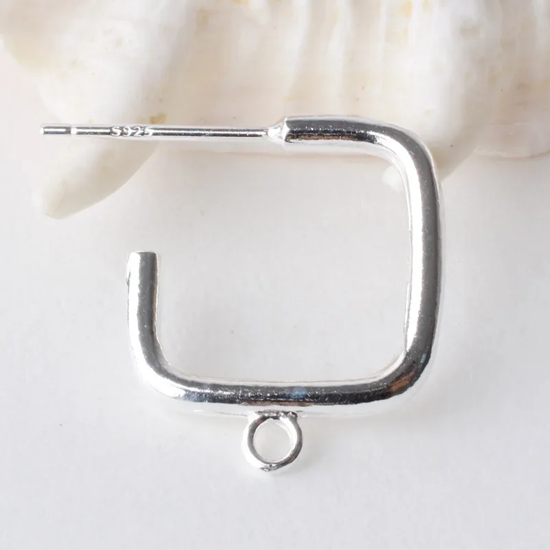 Solid 925 Sterling Silver Earring Findings Eearwire Hook with Pin for ...