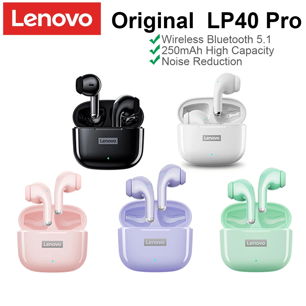 Lenovo Thinkplus Live Pods, LP40 Pro, Auscultadores WTS originais, sem ...