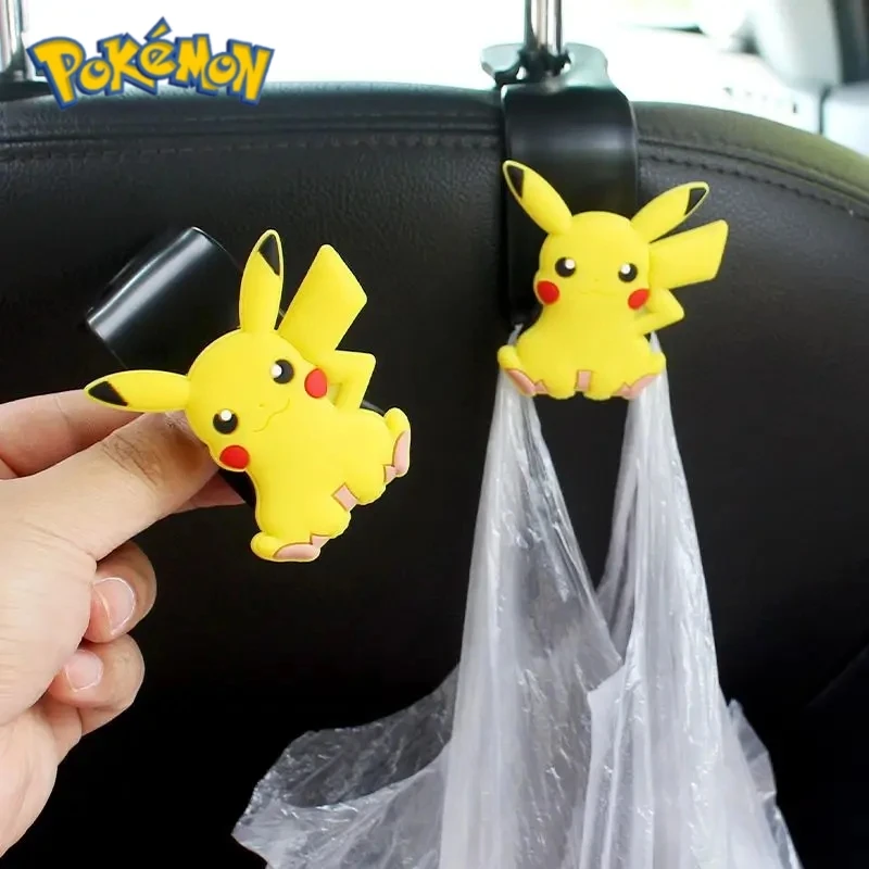 Anime-Pokemon-Pikachu-Figures-Car-Hook-Pokemon-Cute-Cartoon-Seatback ...