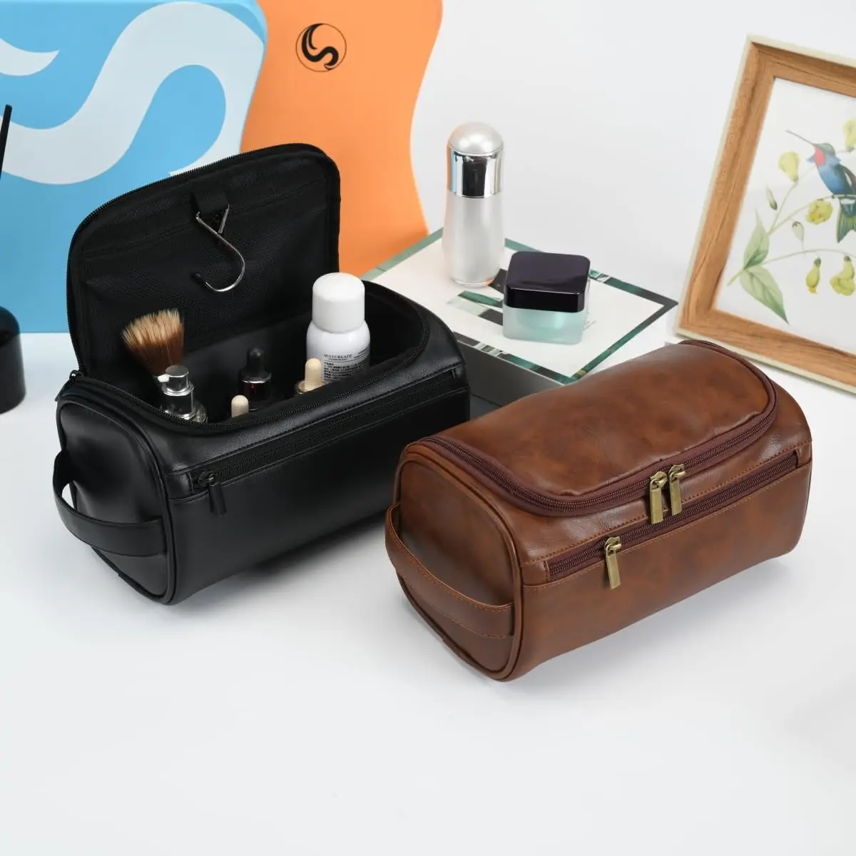 Neceser-de-lujo-Vintage-para-hombre-neceser-de-viaje-necesario-para ...