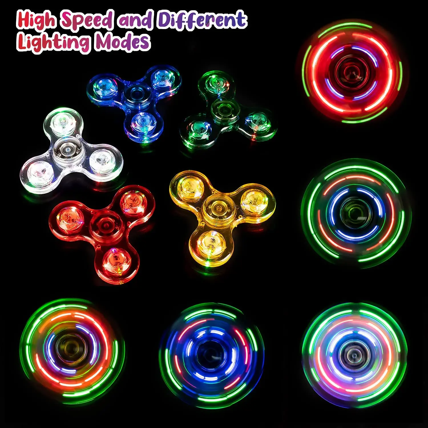 LED-Light-Fidget-Spinner-Finger-Toy-Hand-Spinner-Glow-in-Dark-Stress ...