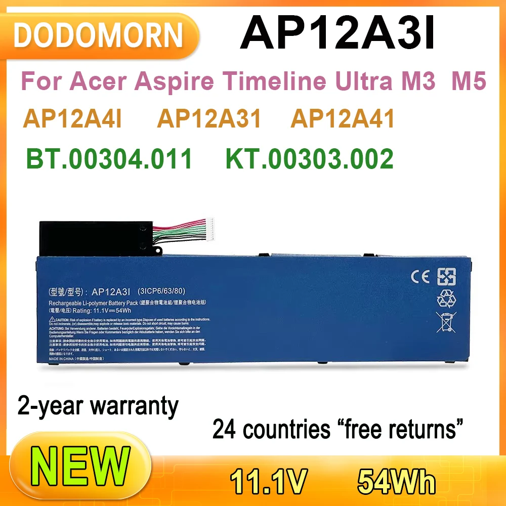 New AP12A3I Laptop Battery For Acer Aspire Timeline Ultra M3/M5-581TG ...