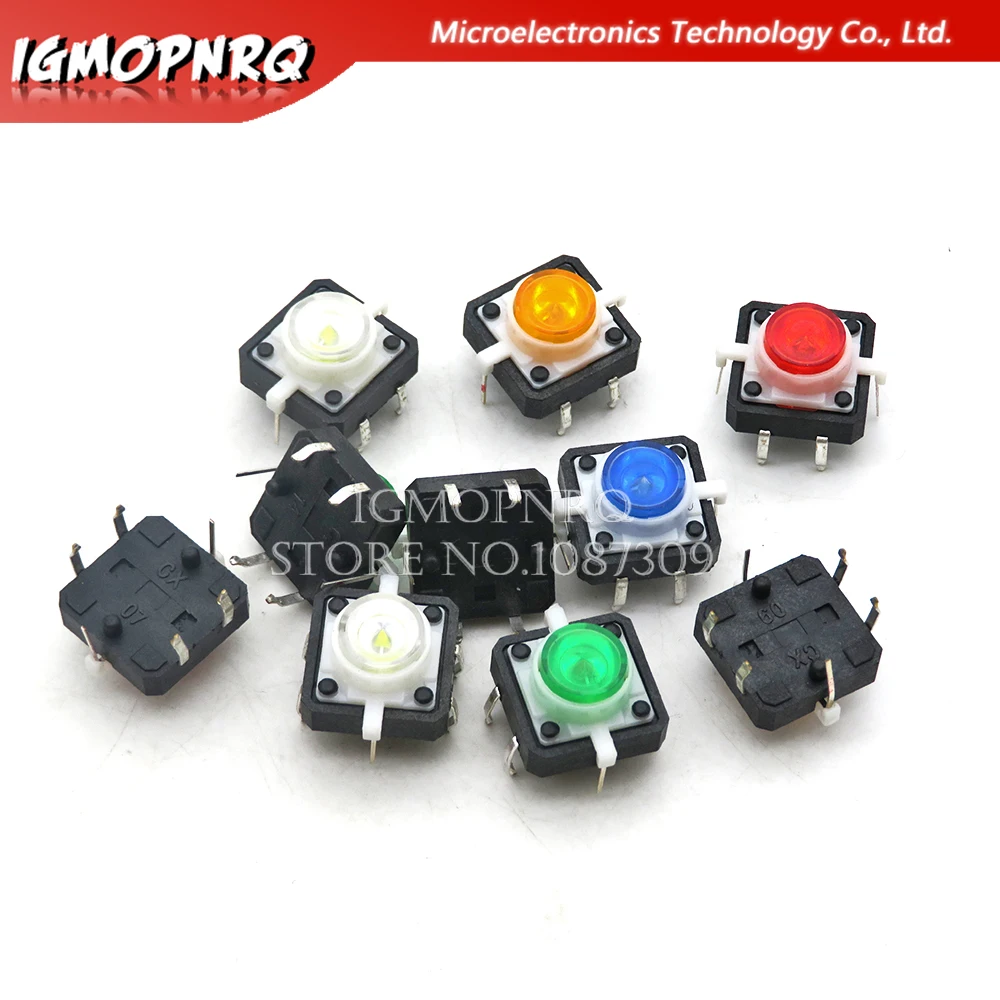 5PCS-lot-new-12X12X7-3mm-Tactile-Push-Button-Switch-Momentary-Tact-LED ...