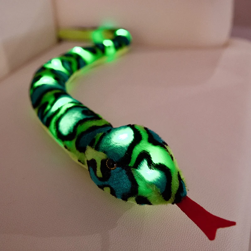 Cartoon Imitation luminous Snake Plush Toys Cute Stuffed Animals Plush ...
