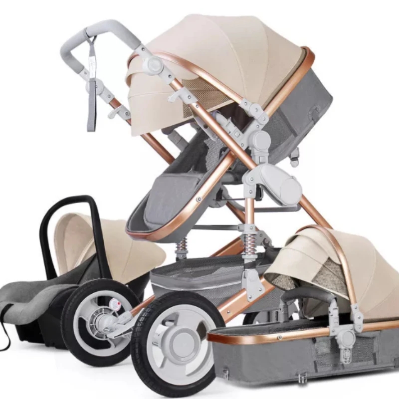 Lightweight-Luxury-3-In-1-Toddlers-Portable-Travel-System-Folding-Baby ...