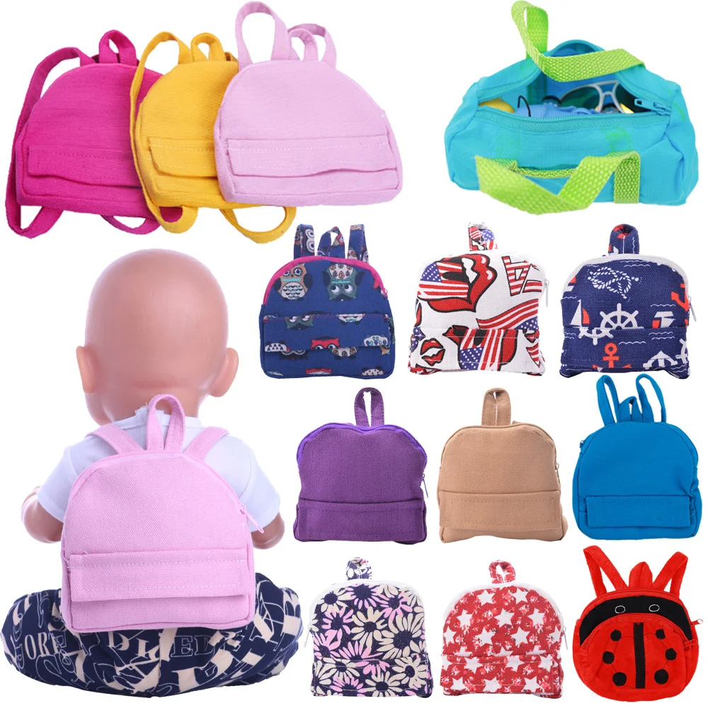 Doll Backpack Cute Animal Patterns For 18inch American&43cm Baby Reborn ...