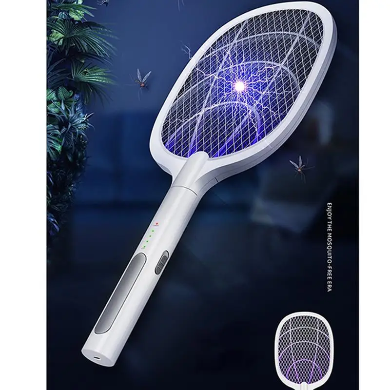 Electric-Mosquito-Swatter-Rechargeable-Electric-Insect-Racquet-Fly-Trap ...