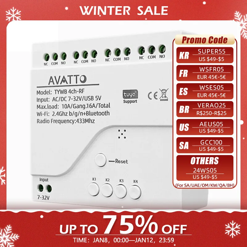 AVATTO-WiFi-Tuya-Smart-Motor-Switch-Module-32V-250V-RF-433-Radio-Remote ...