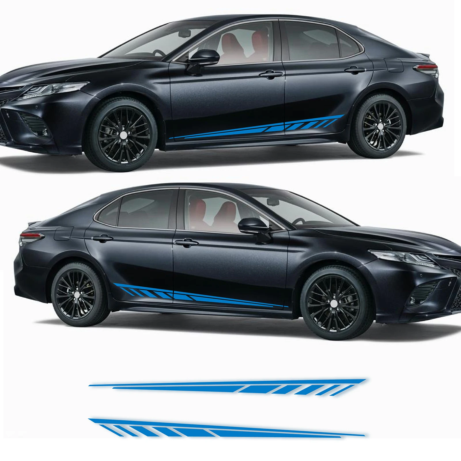 2Pcs-Universal-Car-Door-Side-Skirt-Stickers-Decorative-Auto-Body ...