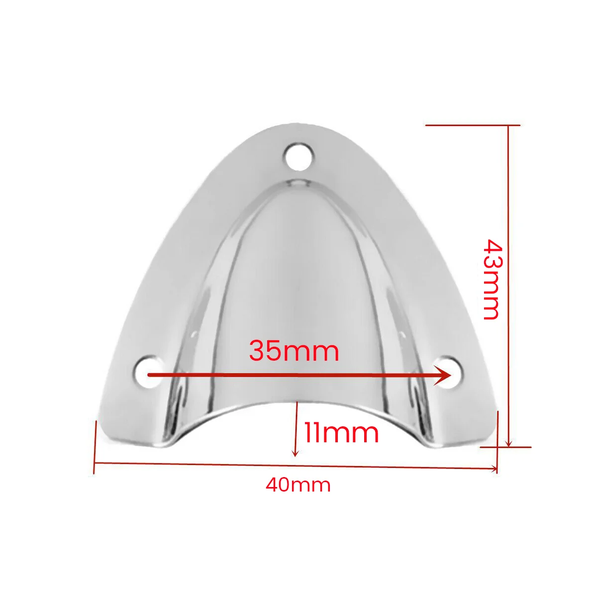 10Pc-Boat-Stainless-Steel-Clam-Shell-Midget-Vent-Hose-Cable-Clam-Shell ...