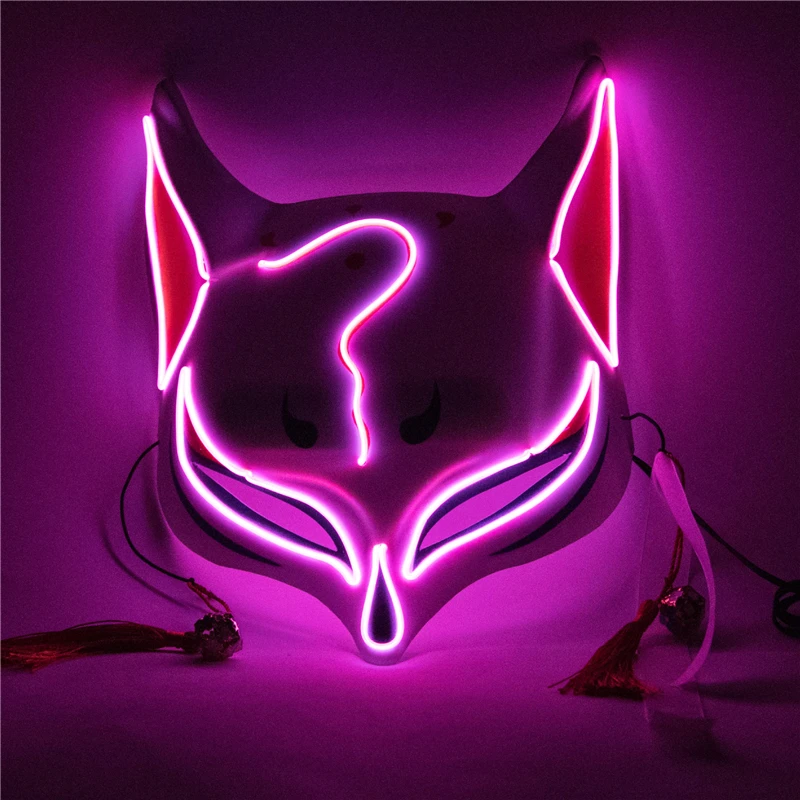 LED-Glowing-Fox-Face-Mask-Cosplay-Neon-Animal-Masks-for-Bar-Birthday ...