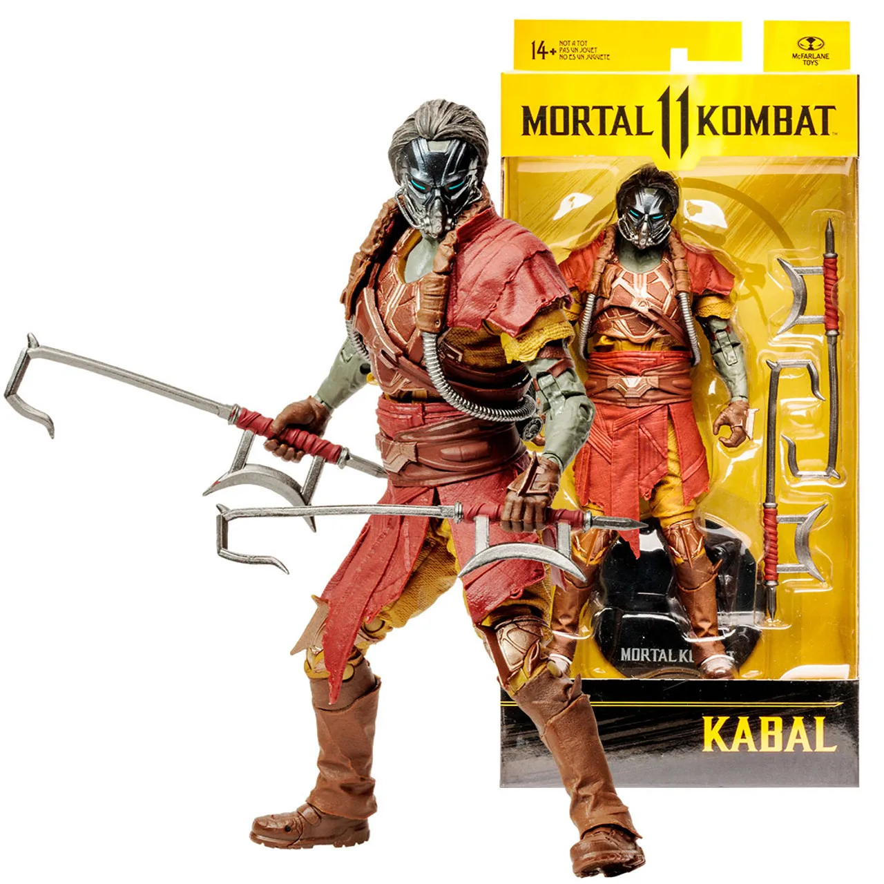 McFarlane Mortal Kombat Kabal Rapid figura de acción articulada roja ...