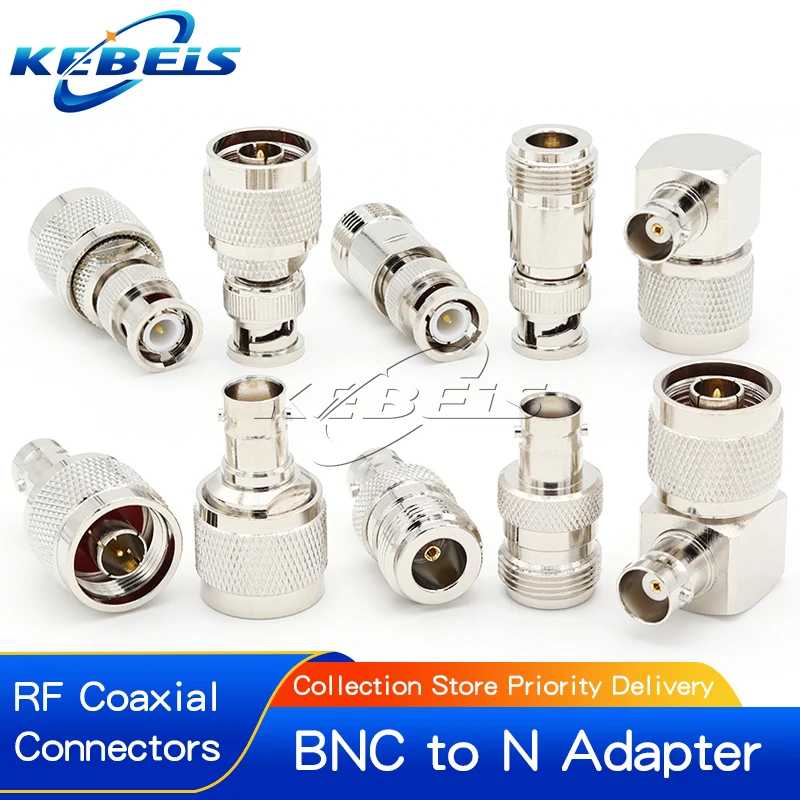 1PCS-BNC-To-N-Connectors-Male-Plug-Female-Jack-RF-Coaxial-Adapter-L16-N ...