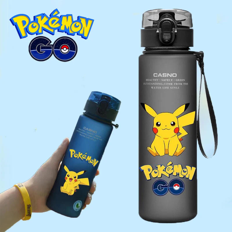 Pokemon Monster Sports Water Bottle Pikachu 560ml Water Cup Glass Adult ...