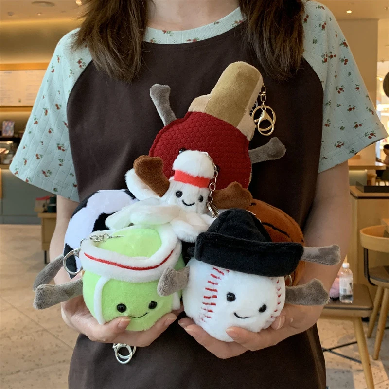 Cute Simulation Ball Series Plush Toy Cute Tennis Baseball Rugby ...