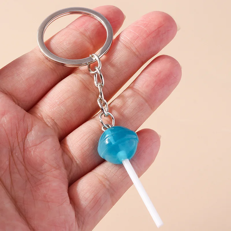 keychain-lollipop-transparent-luminous-resin-accessories-candy-bag ...