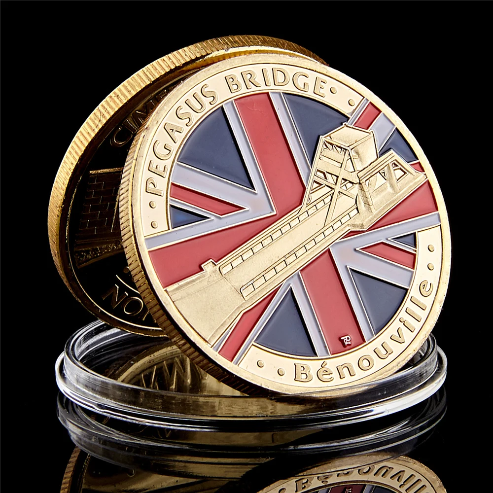 WWII Airborne Army Landing Gold Plated Souvenir Coin D-Day Normandy ...