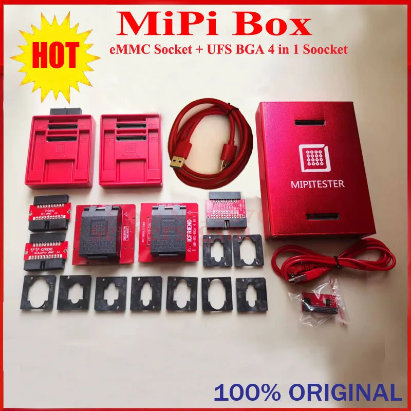 정품 MOORC MiPi Box Pro 프로그래머 + NB UFS 4 IN1 및 E MATE eMMC 13 IN1 어댑터 소켓 ...