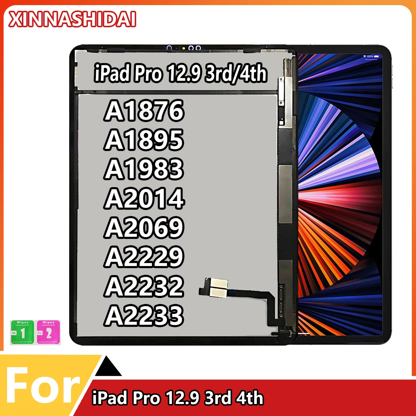 สำหรับ iPad Pro 12.9 "3rd 4th Gen A1876 A1895 A2014 A1983 / A2229 A2069 A2232 A2233จอแสดงผล LCD ...