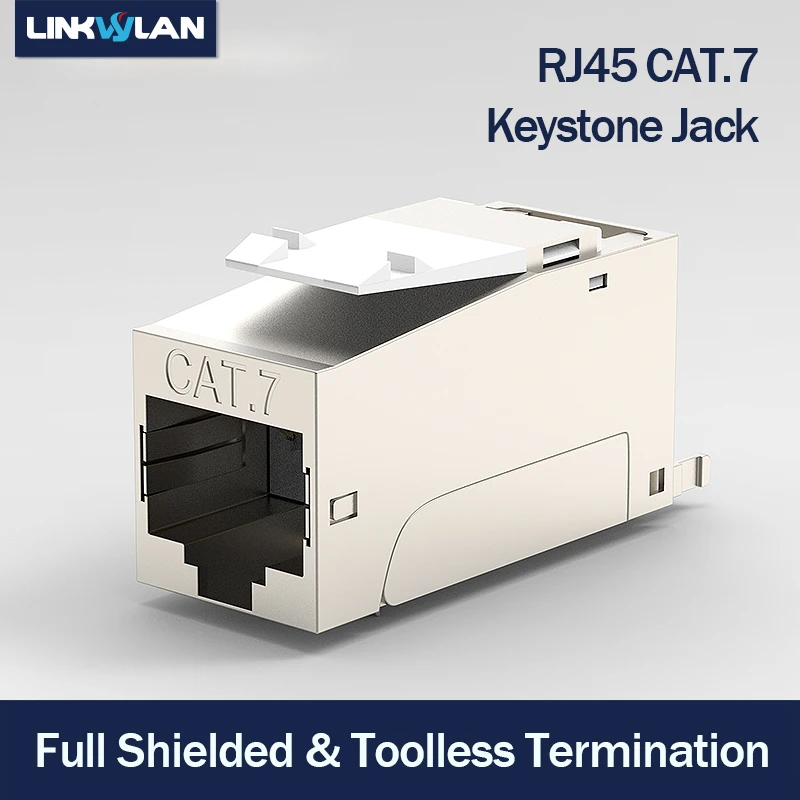 Premium Quality - Cat7 Full Shielded Keystone Jack Rj45 To Lsa, Tool-free Connection, Compatible ...
