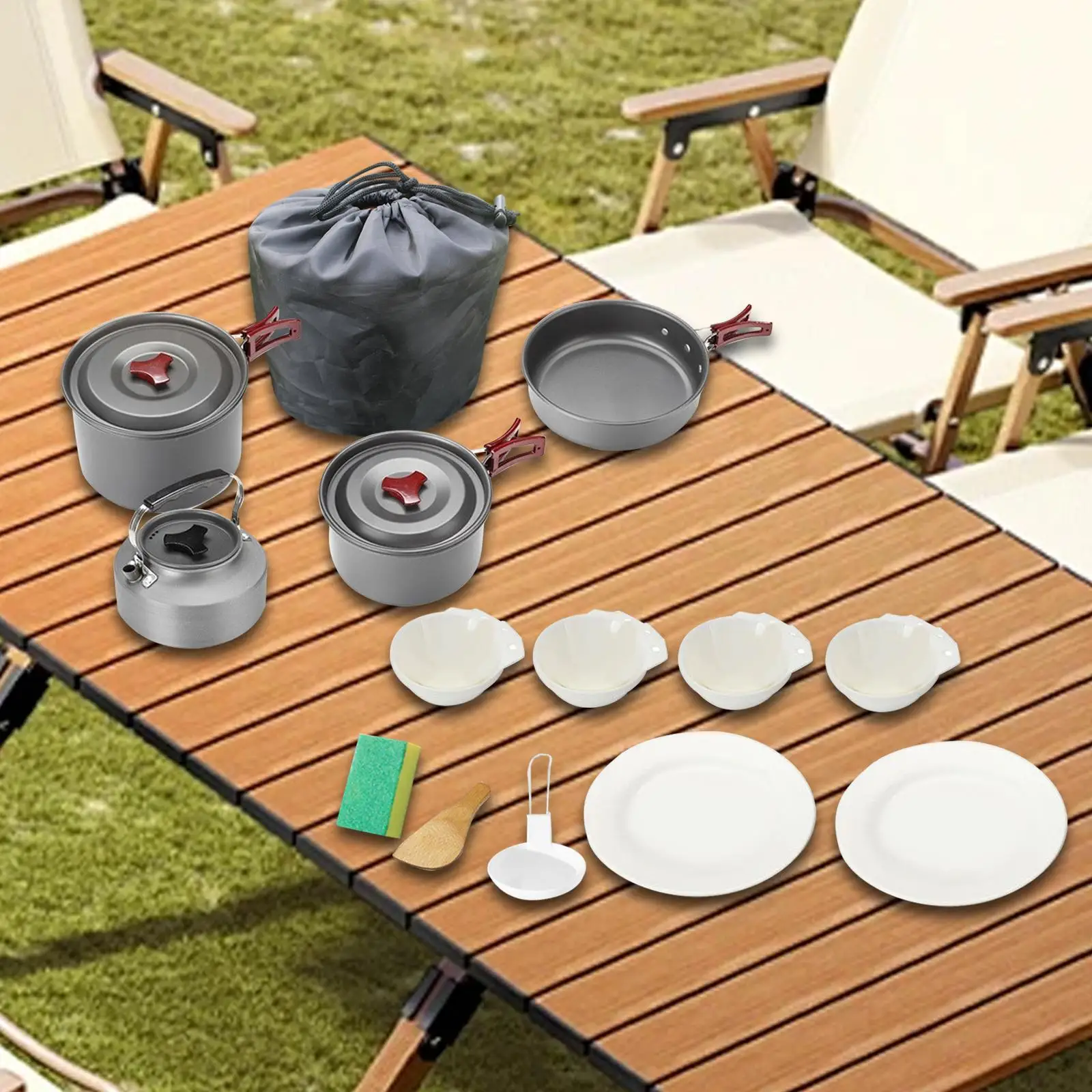 Camping-Cookware-Set-Cooking-Pot-with-Bowls-Plates-Teapot-Nonstick ...
