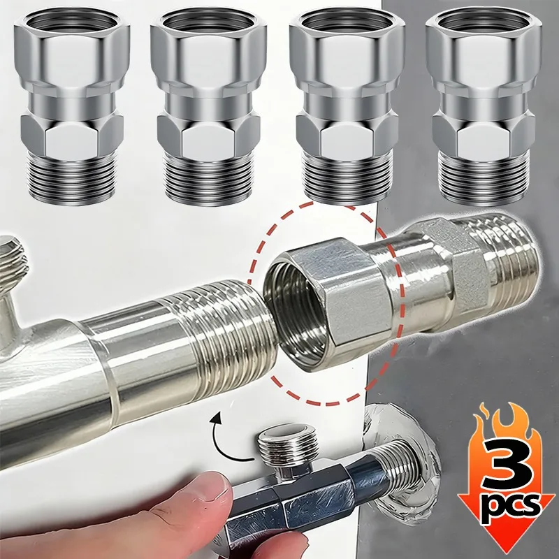 Angle Valve Connector 360 Rotatable Stainless Steel Pipe Extender ...