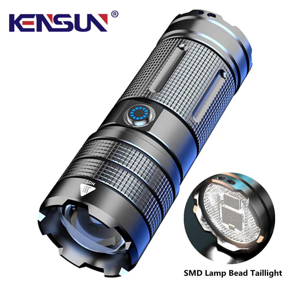 Most-Powerful-Spotlight-Long-Range-LED-Flashlight-With-SMD-Tail-Light ...