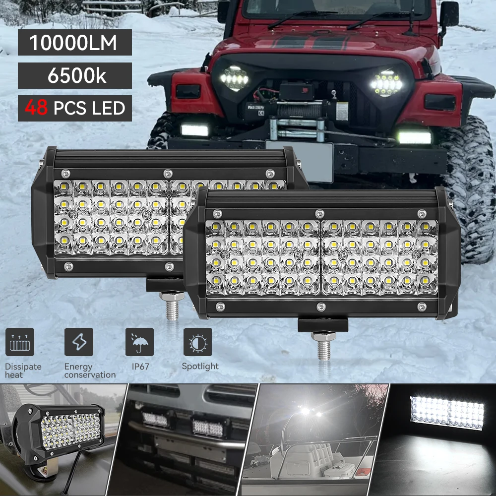Modification-7inch-144W-LED-Fog-Light-for-Car-SUV-Truck-4x4-ATV ...