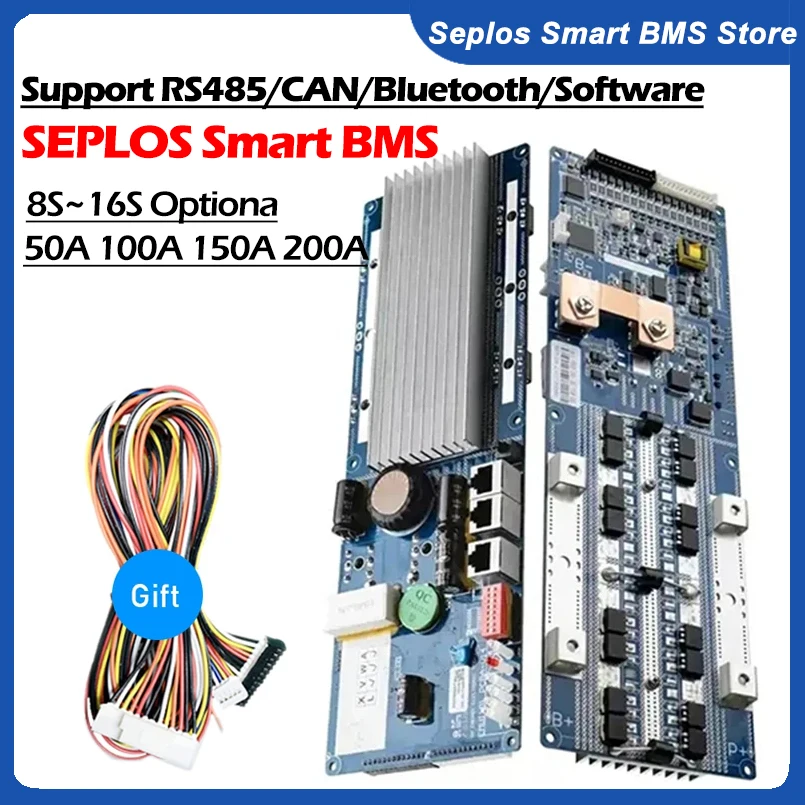 Seplos-smart-bms-Li-ion-LiFePo4-BMS-48V-CAN-RS485-Board-Bluetooth ...