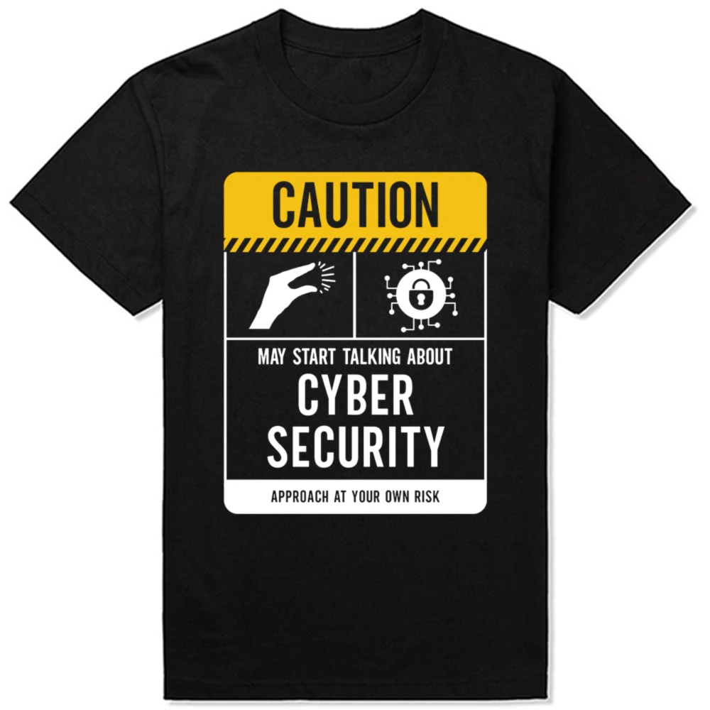 Funny Cyber Security T-shirts Men Fashion Casual Tshirt 100% Cotton ...