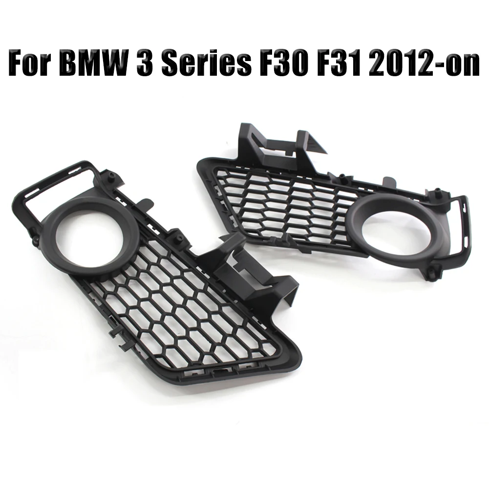 1 Pair Front Bumper Fog Light Grills For BMW 3 Series F30 F31 F35 2012 ...