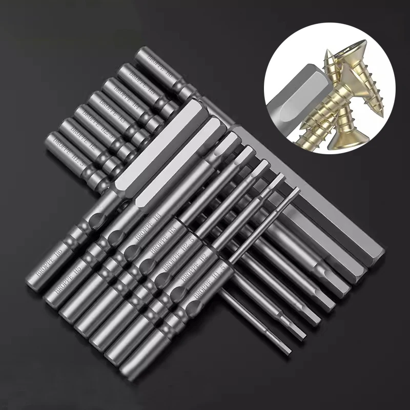 801 Inner Hex Electric Screwdriver Bit S2 Alloy Steel 5mm Round Shank ...