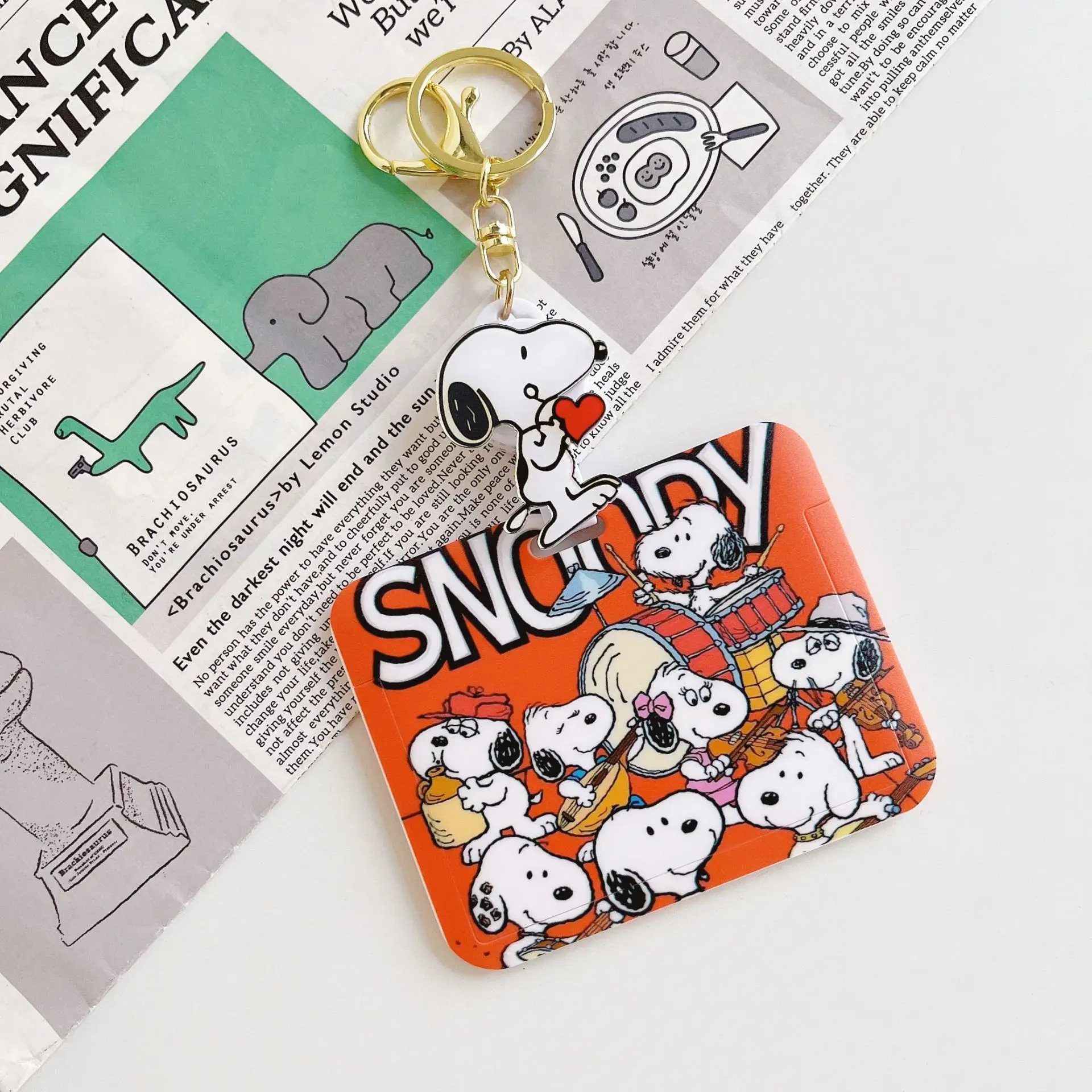 Funda para tarjeta de identificación con dibujos animados de Snoopy ...