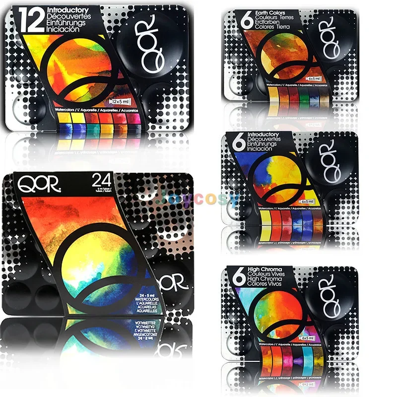 QoR-Watercolor-Made-By-Golden-Artist-Paints-6-12-24-Color-Set-of-5ml ...